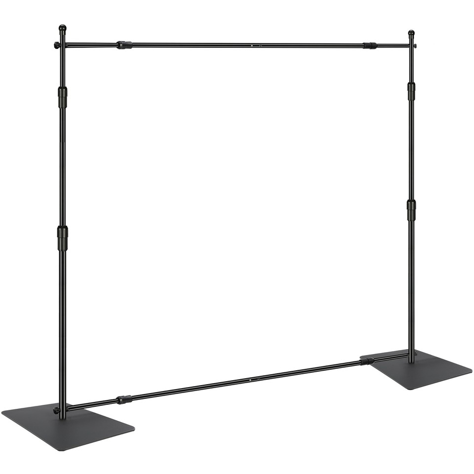 10x10 ft Backdrop Stand Pipe and Drape Kit Heavy Duty Carbon Steel Base ...