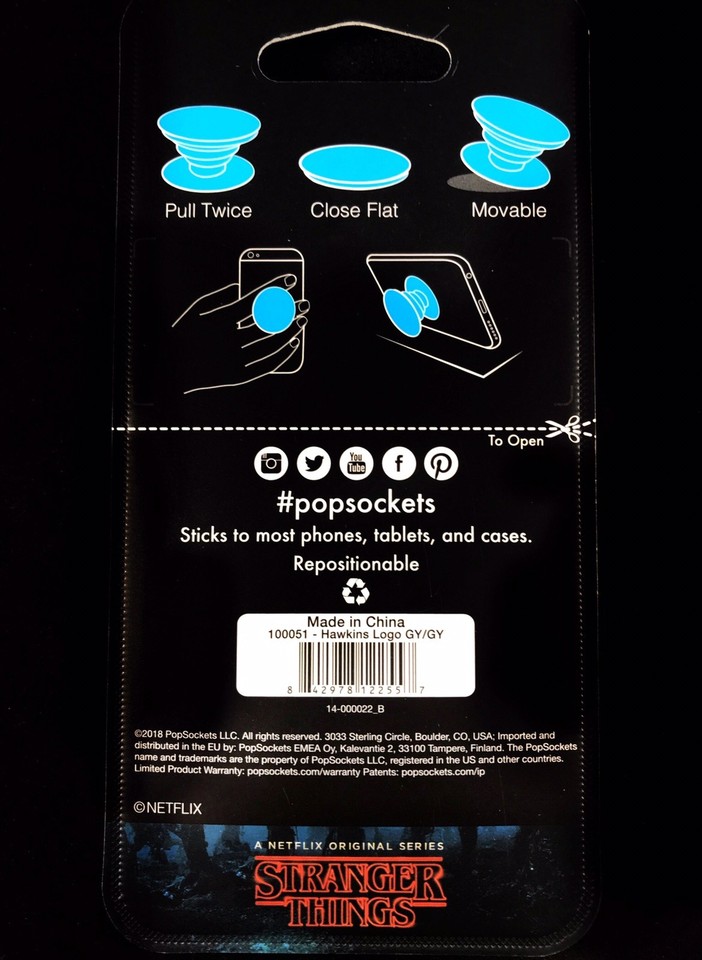 Authentic Popsockets Stranger Things Score PopSocket Pop Socket Phone ...