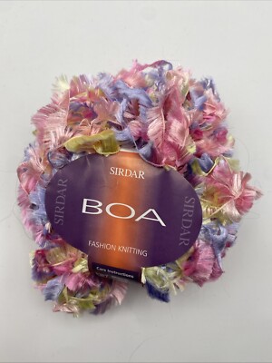 50g Ball Sirdar BOA Fashion Eyelash Yarn Pink Lilac 0019 01205 New ...