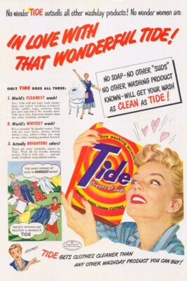 Vintage Tide Laundry Soap Reproduction Ad Poster Print Advertising ...