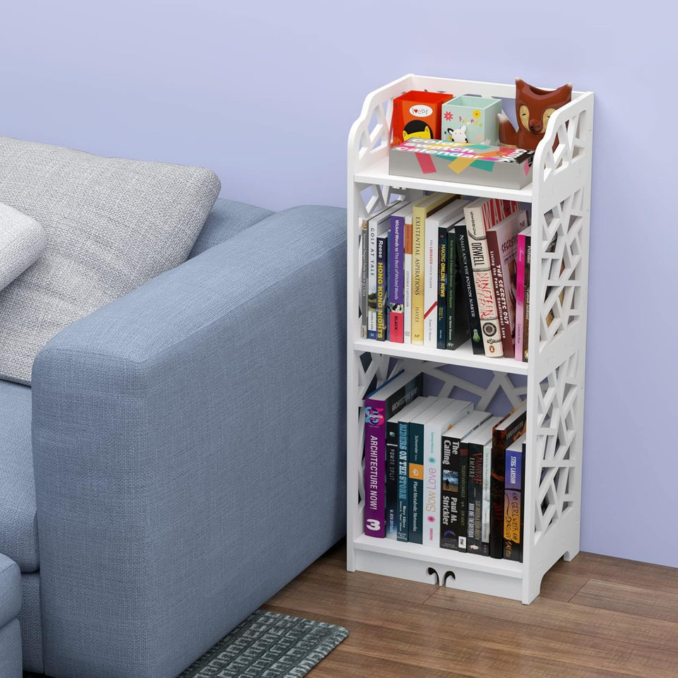 Small Bookshelf for Small Spaces, Bookcase with 3 Tier 2 Shelf Bookcases Bookshe 313046978906| eBay