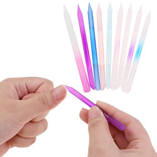 Glass Cuticle Pusher Nail Manicure Stick Professional Precision Filing