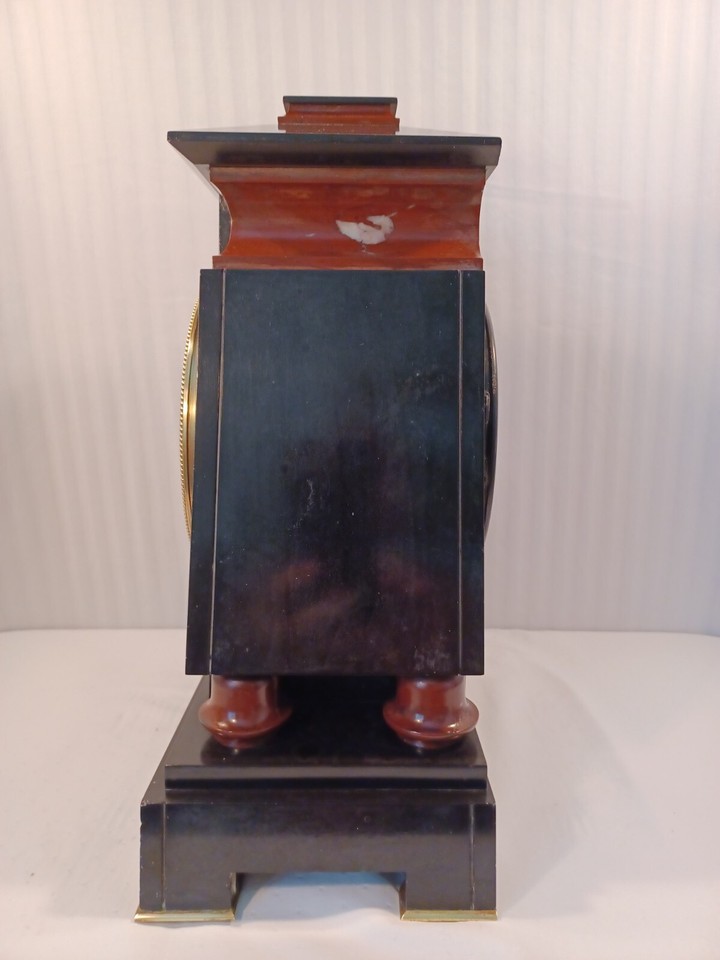 Antique FRENCH Egyptian Style MARBLE Table CLOCK: ROBLIN FILS FREES ...