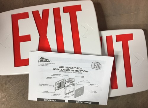 Lithonia Lighting LQM Led Exit Sign With Ni-Cad Battery 120/277V | eBay