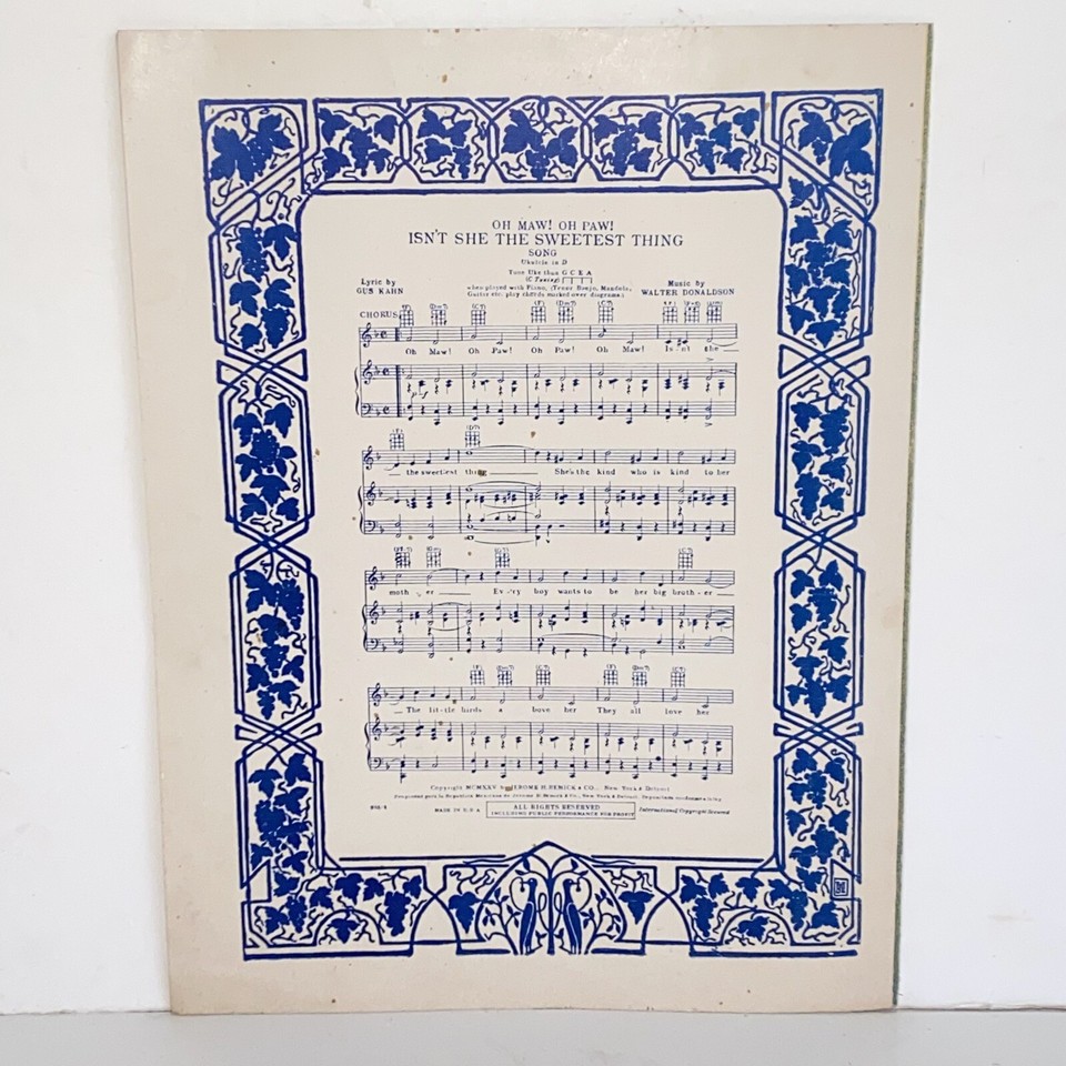 Vintage 1925 By The Light Of The Stars Sheet Music Miss Nora Kelly ...