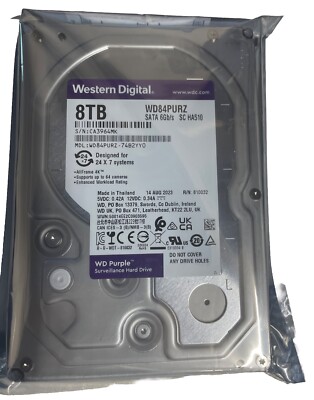 Western Digital 8TB,Internal,3.5 inch (WD84PURZ) Hard Disk Drive | eBay