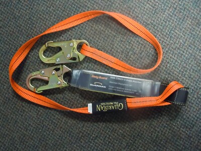 Body Guard - Guardian 6" Single Leg Shock Absorbing Lanyard w/ Steel ...