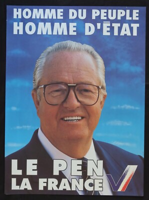 Political poster FRONT NATIONAL Jean-Marie LE PEN LA FRANCE 025 | eBay UK