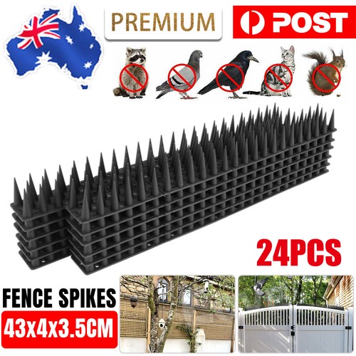 24x Bird Spikes Deterrent Anti Cat Human Possum Spiked Fence Mouse Pest ...