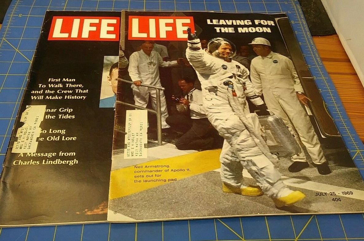 lot of 2 Life Magazine Apollo 11 Moon Landing Astronauts Issues July 4 ...