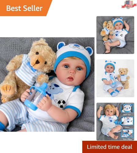 Hand-Painted 22-Inch Realistic Newborn Doll with Interactive Feeding ...