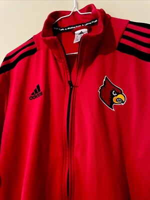 Adidas Louisville Cardinals Jacket Red Full Zip NCAA Size Xl | eBay