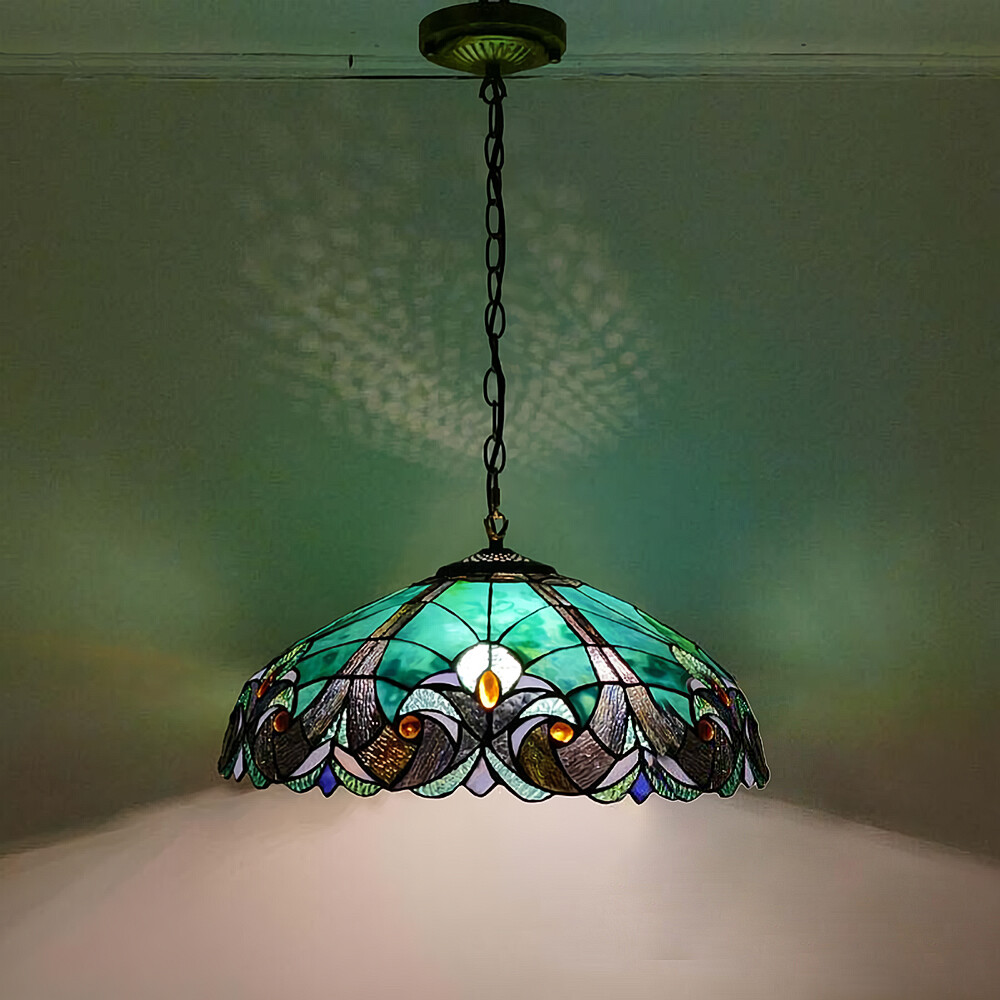 Mission Art Glass Ceiling Lights