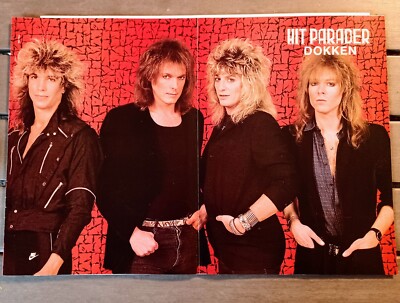 DOKKEN~ORIGINAL 1986 CENTERFOLD POSTER~VINTAGE PRINT MAGAZINE PINUP ...