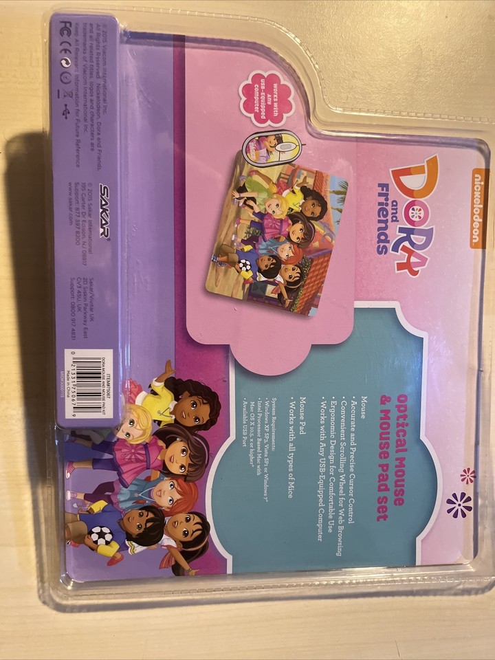 NICKELODEON DORA & FRIENDS OPTICAL MOUSE & MOUSE PAD SET (USB)NEW ...