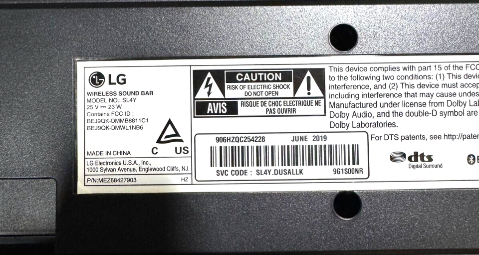 LG SL4Y - 2.1 Channel Bluetooth 4.0 Streaming Sound Bar - 100W | eBay