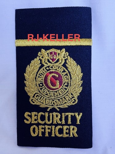 Vintage Security Police Officers Slip-On Shoulder Boards Epaulets ...