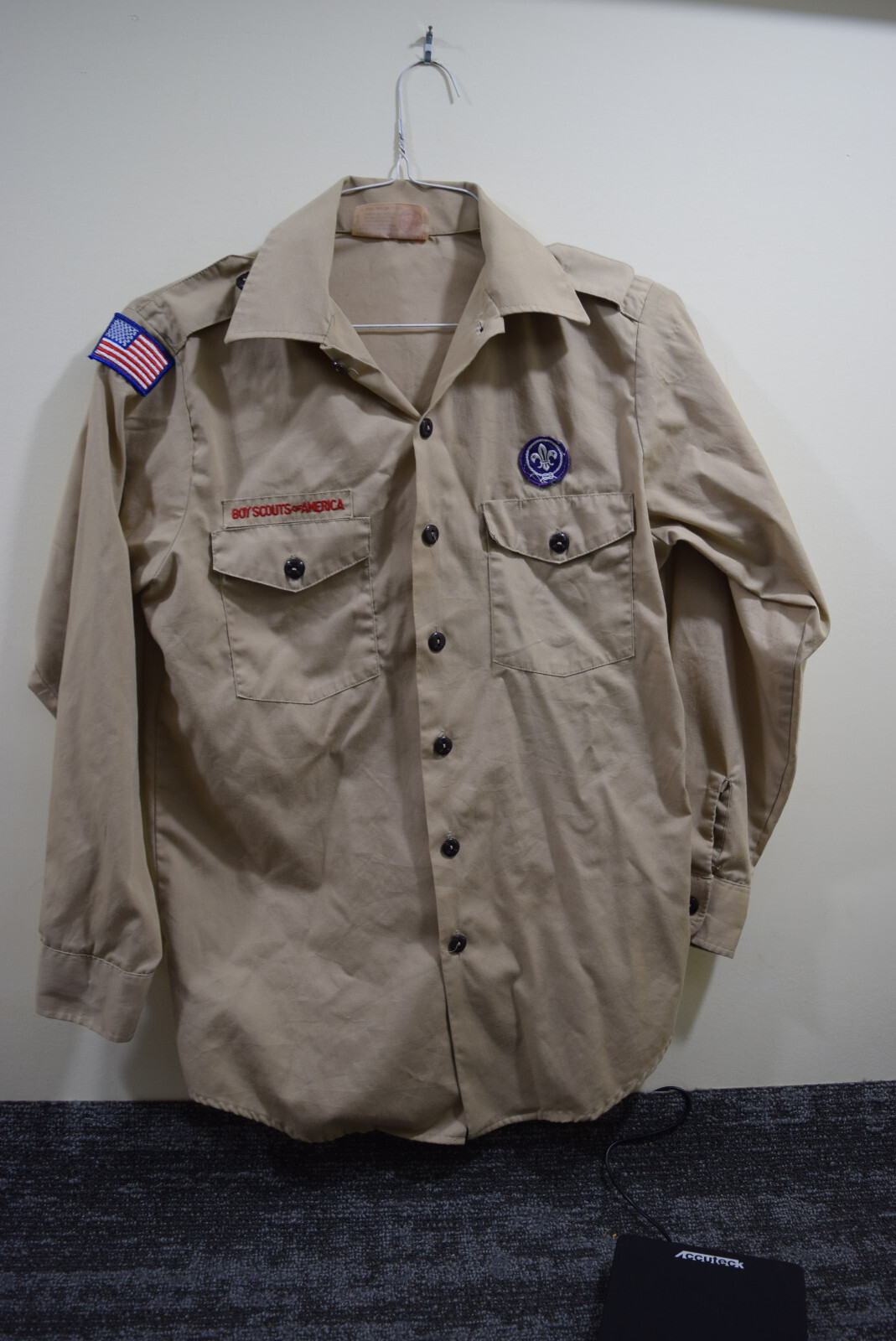 Boy Scout MENS S Official Tan Uniform Long Sleeve Pre… - Gem