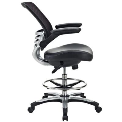 Modway Edge Modern Style Vinyl Drafting Chair in Black Finish | eBay