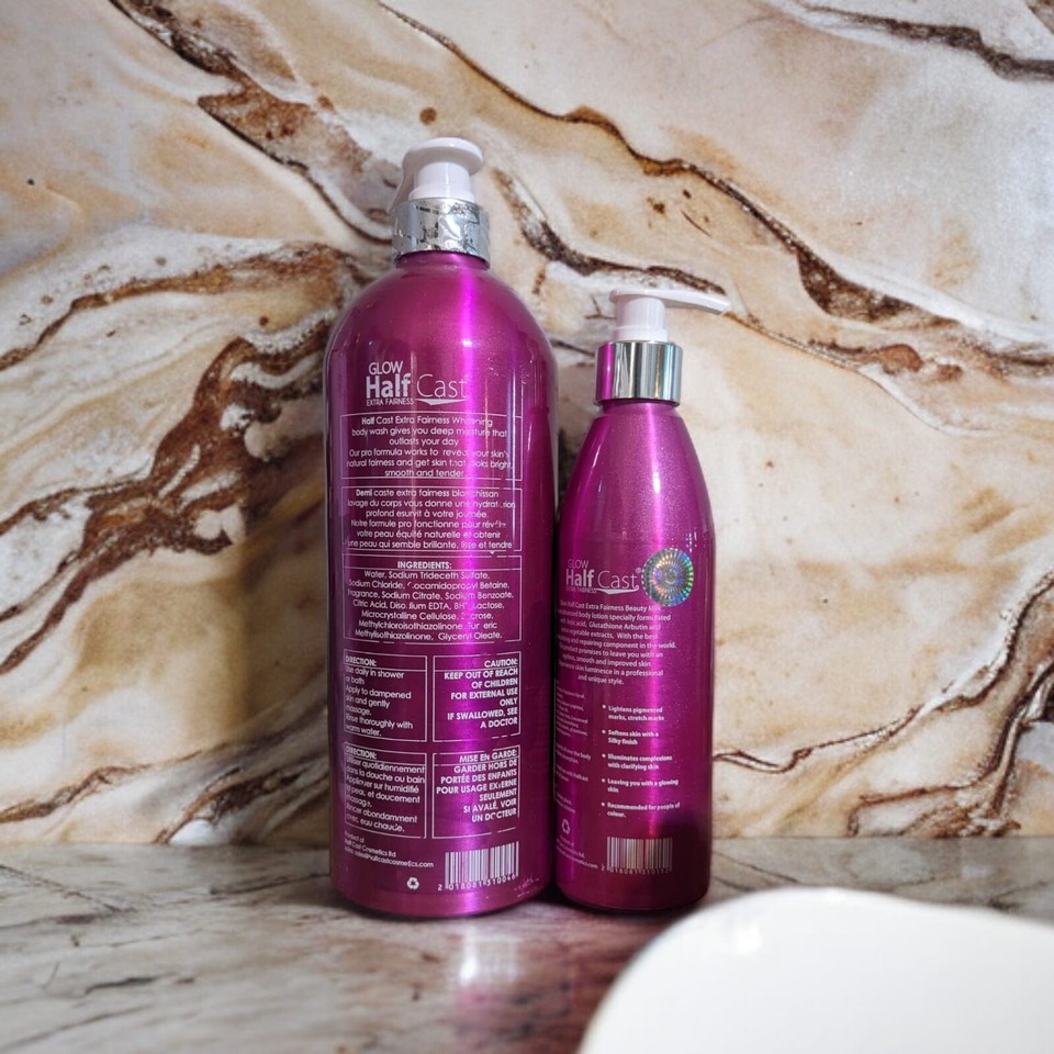 Glow Extra Fairness Lightening Body Wash 1200ml & Beauty Milk 450ml. | eBay