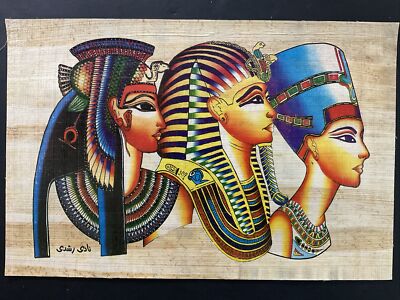 Tutankhamun, Cleopatra & Nefertiti Rare genuine Egyptian Papyrus ...
