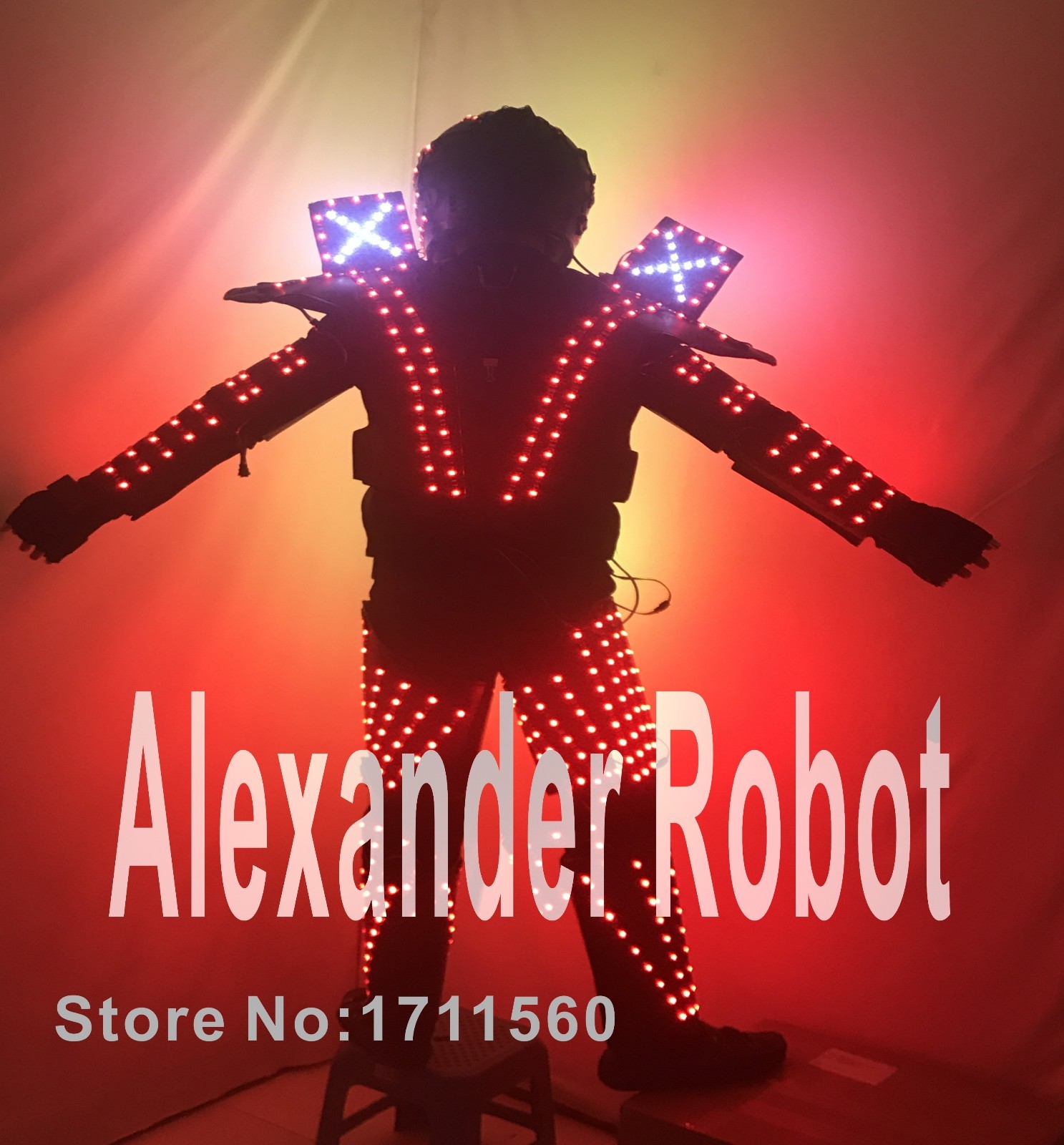 LED Robot Costume suit- Premium with Included Laser Gloves included ...