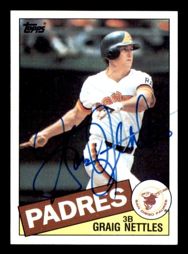 1985 Topps Baseball #35 Graig Nettles Signed Auto Autograph (no COA) | eBay