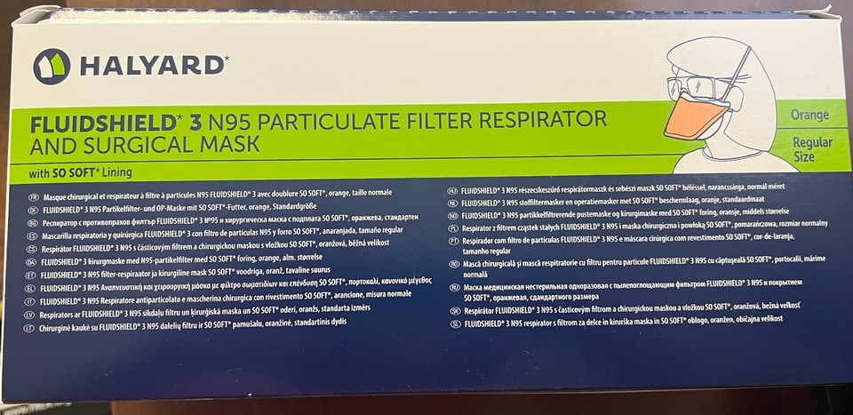 Halyard 46827 Surgical N95 Masks, CASE OF 6 Boxes; 35/box - FREE ...