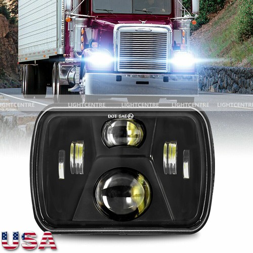 For Freightliner FL50 FL60 FL70 FL80 MT35 MT45 7x6'' 5x7 LED Headlight ...