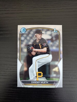 Zander Mueth - 2023 Bowman Draft Chrome Prospect 1st Bowman Base BDC ...
