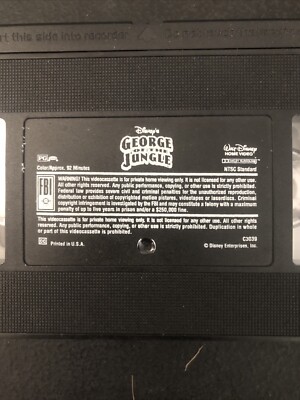George of the Jungle (VHS, Walt Disney, Tape Only, 1997) Brendan Fraser ...