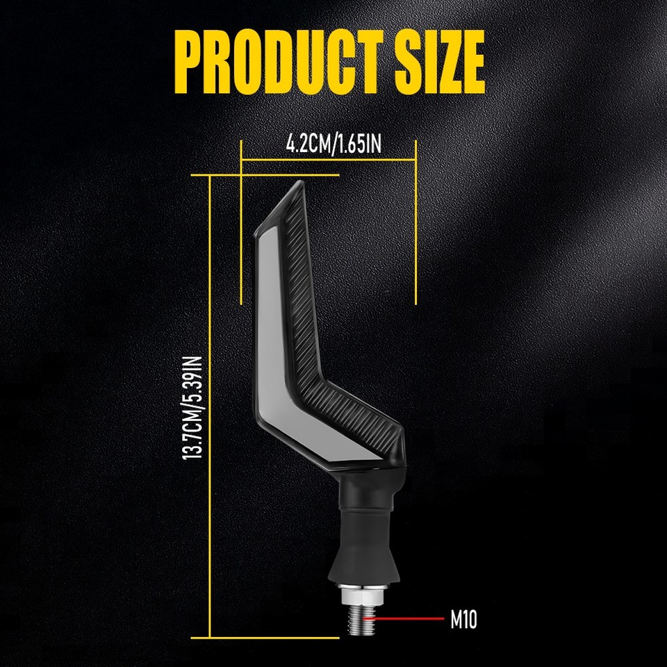 2*Motorcycle Turn Signal Light Indicator Amber Blue Blinker Running ...