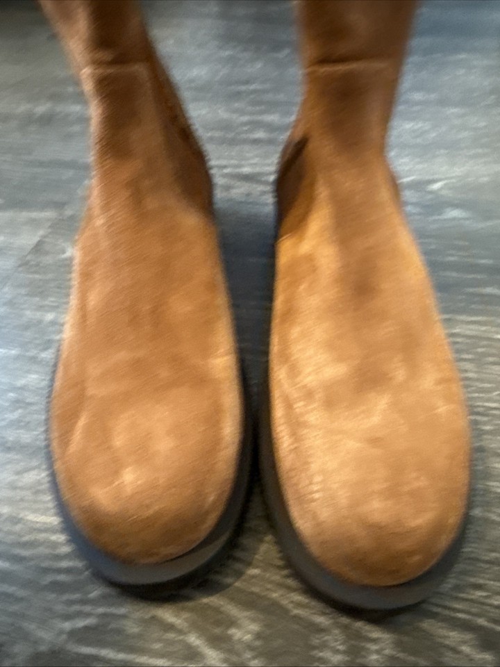 NWD $640 Stuart Weitzman 5050 Bold Suede Zip Booties Brown Sz 6.5 B/EU ...