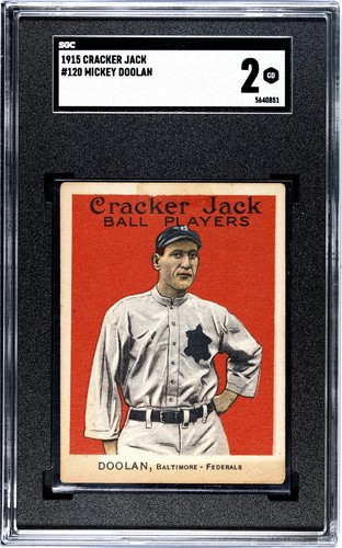 1915 Cracker Jack Michael Mickey Doolan #120 SGC 2 Baltimore Terrapins ...