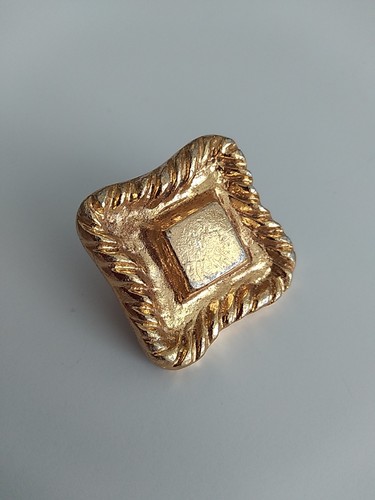 Gold Aluminum Square Button. 30mm side. | eBay