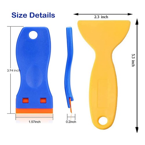 1X(3Pack Plastic Blades Scraper Tool Sticker Removal7215 | eBay