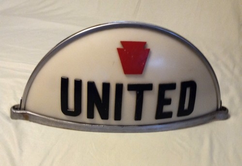 rare vintage PA UNITED GAS PUMP TOPPER LIGHTED GLOBE w/KEYSTONE LOGO 2 ...