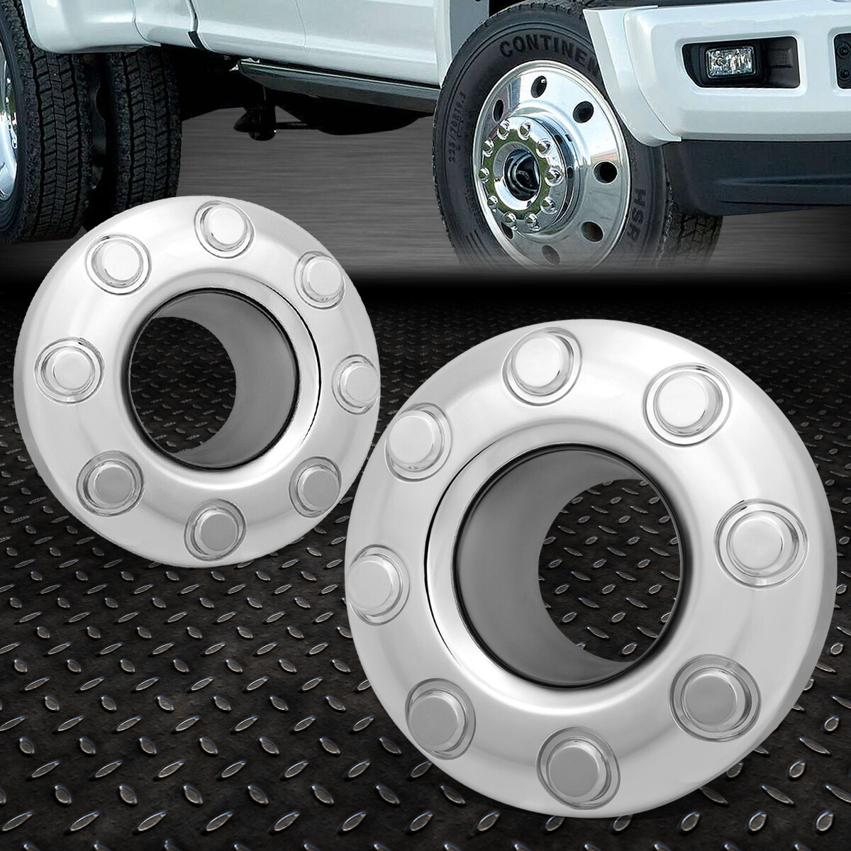 FOR 05-18 FORD F350 SUPER DUTY 4WD DUALLY PAIR FRONT WHEEL CENTER HUB ...