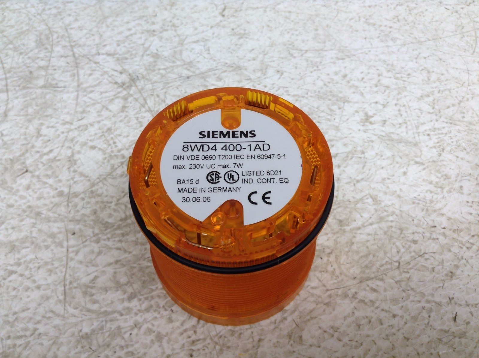 Siemens 8WD4 400-1AD Orange Amber Steady Stack Light 8WD4400-1AD ...