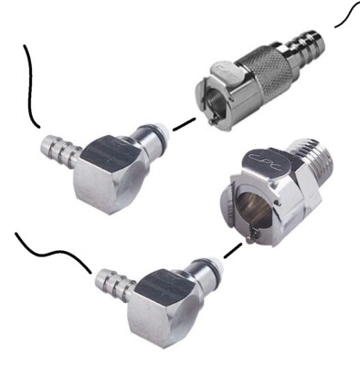 Triumph 955i Sprint Fuel Line Connector & Coupler Complete Metal ...