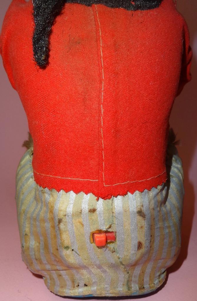 INDIAN DRUMMER JOE w DRUMS NATIVE AMERICAN TIN BATTERY OP. TOY ALPS ...