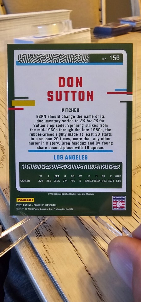 2023 Donruss Don Sutton Holo Red /2023 #156 Los Angeles Dodgers | eBay