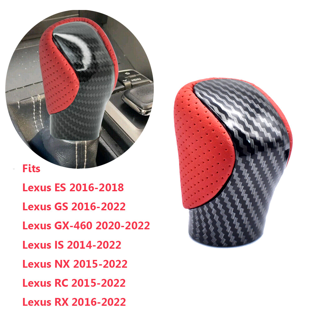Red Car Shift Knob Carbon Fiber For Lexus ES-350 GS GX460 IS300 NX300 ...