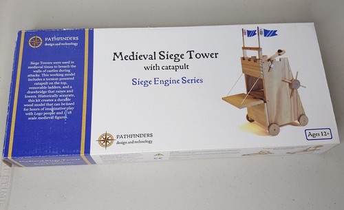 Pathfinders Medieval Siege Tower with Catapult DIY Wooden Model Kit NEW ...