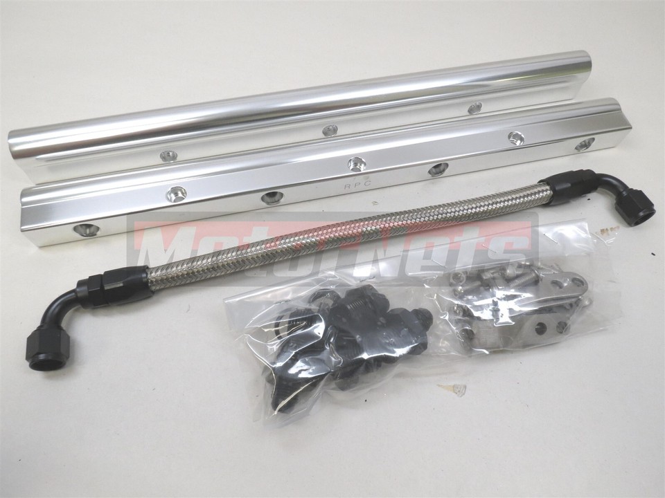 Silver intake Fuel Rail Billet aluminum Manifold GM LS1/LS2/LS6 ...