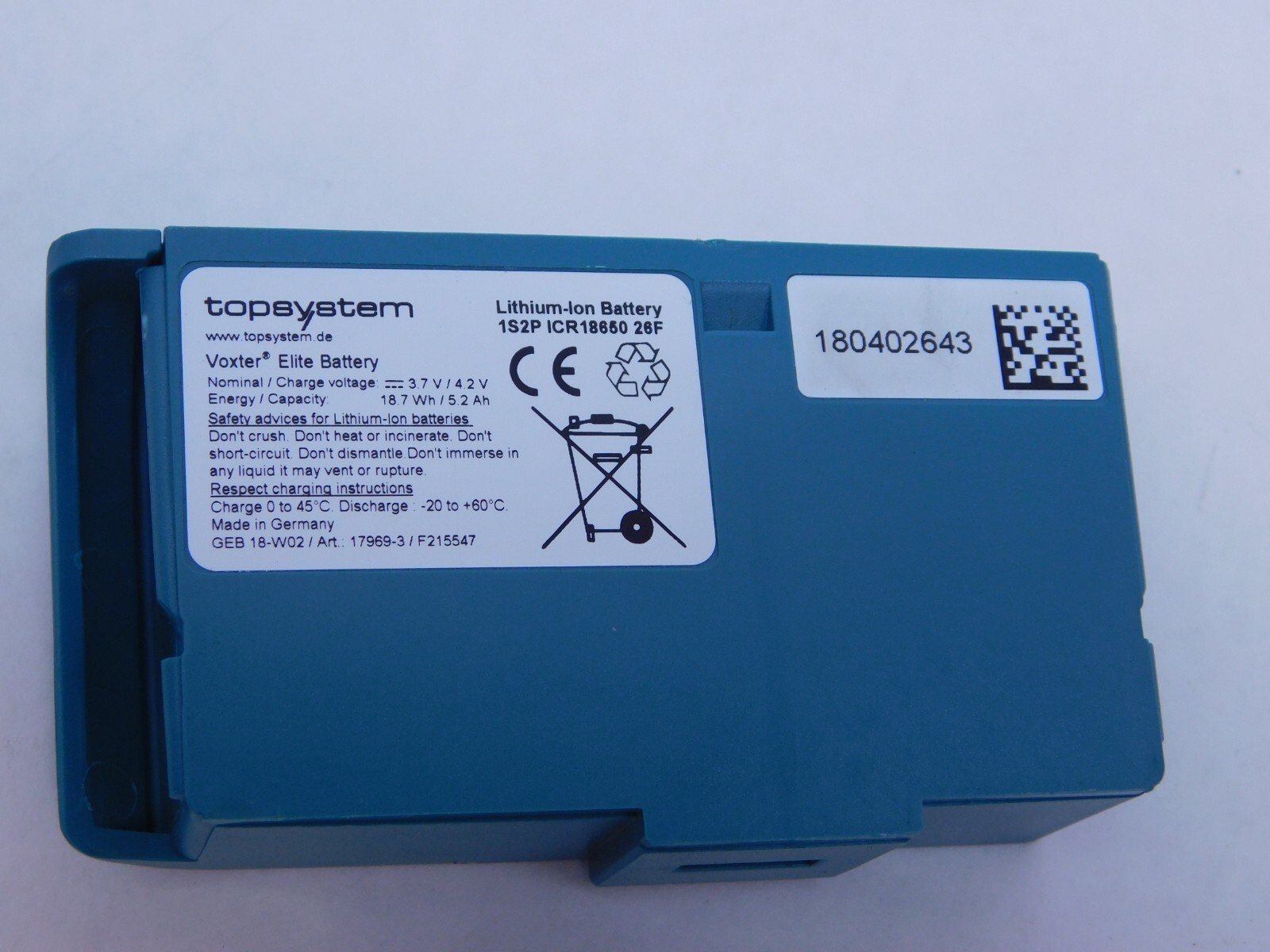 Used - TopSystem Voxter Elite Charger Extended + 4 BATTERIES & Power ...