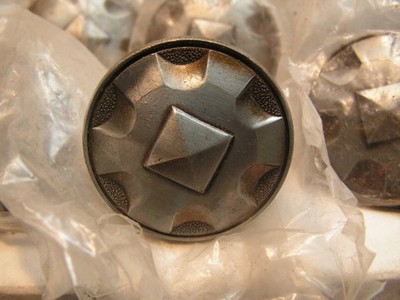 27 VTG Metall Cabinet & Draw KNOBS 1 3/8" WIDE Japan Dull Silver Color ...