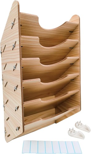 6-Tier Hanging Wooden Sandpaper Storage Holder, Maple, 1 Set | eBay