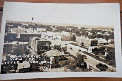 Little River Kansas Bird's Eye View Real Photo Postcard RPPC | eBay