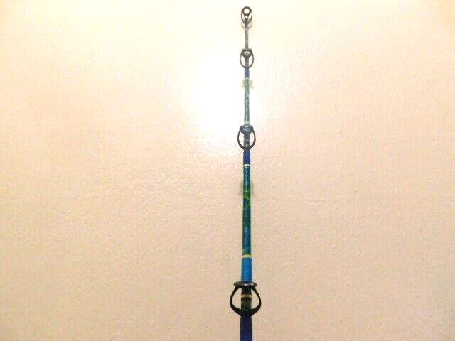 2 CUSTOM CONVENTIONAL BOAT RODS 6' MAHI BLUE MARBLE 20-40 LB SPECIAL ...